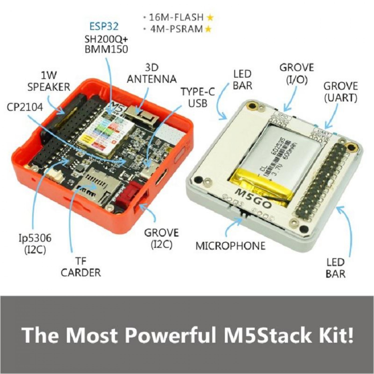 M5Stack FIRE IoT ESP32 Development Kit - PSRAM - M5Stack-K007